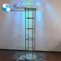 China ZT-434S Acrylic Display Stand 150cm Height with Hanging Glass Terrarium for Wedding Events for sale