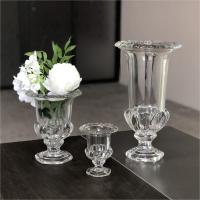 China ZT-223C Clear Glass Vase 14cm to 38.5cm Sizes for Wedding and Home Decoration Centerpieces for sale