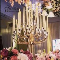 China Acrylic Rectangular Flower Stand 100cm High Wedding Decoration Clear Display Rack for sale