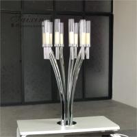 China ZT-396S Silver Metal Candlestick Stand 130cm Height 60cm Width Wedding Centerpiece Decor for sale
