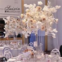 China ZT-362 Clear Acrylic Wedding Centerpiece Flower Stand 100cm H x 25cm W for sale