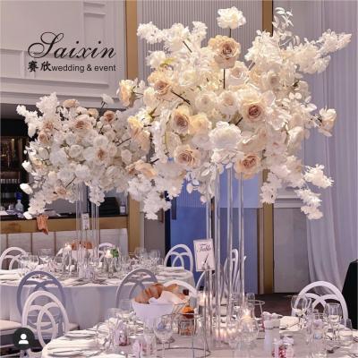 China ZT-362 Clear Acrylic Wedding Centerpiece Flower Stand 100cm H x 25cm W for sale