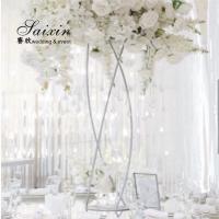 China White Metal Flower Stand 100cm Wedding Centerpiece Decorative Metal Stand for Events for sale