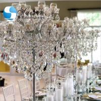 China Crystal Candle Chandelier Wedding Table Decoration 130cm H 80cm W Clear Silver for sale