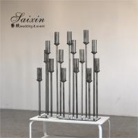China Luxury 15 Branch Crystal Candelabra Holder 140cm Tall for Wedding Decorative Stand for sale