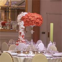 China Tall Clear Crystal Flower Stand Vase 85cm for Wedding Event Decoration Centerpiece for sale