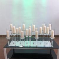 China 20 Arms Crystal Candelabra Wedding Glass Candle Holder 100cm Clear for sale