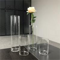 China Clear Glass Cylinder Vase 15-60cm Height Options for Wedding & Event Decoration - 6 Piece Carton for sale
