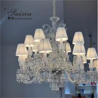 China 12-Light Crystal Chandelier 100cm x 90cm Hotel Event Lighting with Larger Shade Design for sale