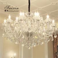 China White Crystal Chandelier Ceiling Lamp 100CM - Crystal & Metal Wedding Event Lighting with Warm White Light Options for sale