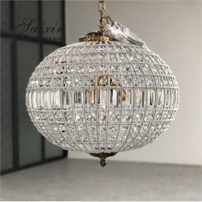 China CH-231 Oval Crystal Chandelier 50cm for Wedding Events - Crystal & Metal Construction with White/Warm Light Options for sale