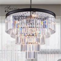 China CH-215 Crystal Chandelier 120cm x 110cm with Metal Frame for Living Room and Kitchen Lighting for sale