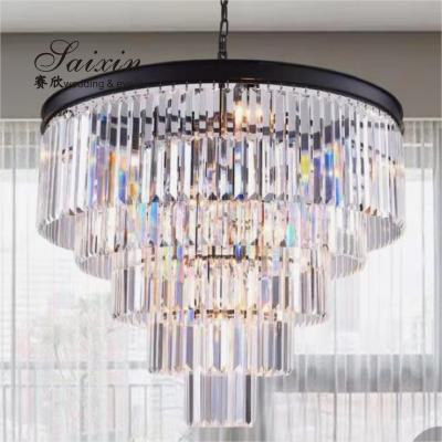 China CH-215 Crystal Chandelier 120cm x 110cm with Metal Frame for Living Room and Kitchen Lighting for sale