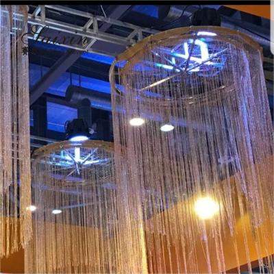 China Elegant Wedding Ceiling Decoration Fabric String Curtain Drape 100cm/60cm Diameter 2-3.5kg for sale