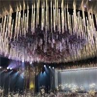 China SX-CH205 String Tube Crystal Chandelier Light 40cm 60cm for Wedding Events and Home Decor for sale