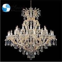 China Antique Gold K9 Crystal Chandelier 110cm x 120cm for Luxury Wedding and Event Ceiling Decoration for sale