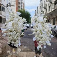 China Custom Color Artificial Wedding Backdrop Flower 90cm x 50cm Large Plastic Decoration for Events for sale