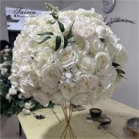 China 55 cm White Wedding Artificial Flower Ball Centerpiece - Custom Size Plastic Table Decor for sale