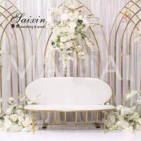 China European Stainless Steel Backdrop Stand for Wedding Reception - 2.4m Height Pipe Shelf in Gold/Silver/Black/White for sale