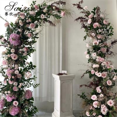 China Metal Wedding Backdrop Arch with Sheep Horn Design - 150cm to 250cm Sizes, Custom Colors for Flower Arrangements for sale