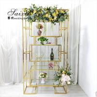 China Stainless Steel Wedding Backdrop Shelf 2.28m x 1.2m for Engagement Stage Decoration for sale