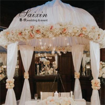 China Telescopic Wedding Mandap Backdrop Frame - Adjustable 7-12 Foot Metal Pipe Stand for Events for sale
