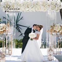 China ZT-220C Acrylic Square Pillars 240cm Height Wedding Stage Backdrop Decoration for Events and Parties for sale