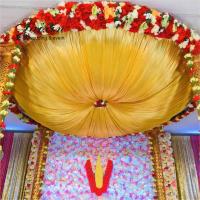 China Round Ceiling Drapery Curtain 100x100cm Silk Wedding Background Decoration for sale