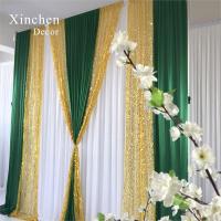 China Wholesale Custom Color Ice Silk Drape Cloth Curtains Valance 300cm H 600cm L for Events Decoration for sale