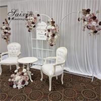 China White Metal Arch Wedding Backdrop 120x240cm for Stage Party Decoration for sale