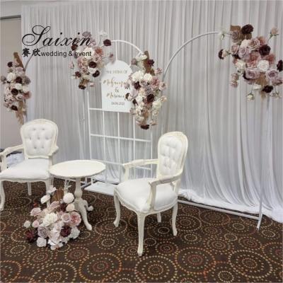 China White Metal Arch Wedding Backdrop 120x240cm for Stage Party Decoration for sale