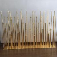 China Beautiful gold metal candle holder for wedding decorating backdrop for sale