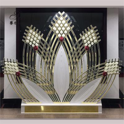 China Latest Golden wedding Backdrop  For Wedding Decoration Party for sale