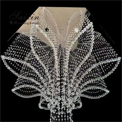China Custom Glass Crystal Bead Curtains 100m Length with Crystal Ball Accents for Wedding & Event Decoration for sale
