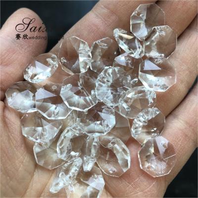 China AAA 14mm & 20mm Machine-Cut Clear Octagon Crystal Beads for Chandelier Lighting Decorations for sale