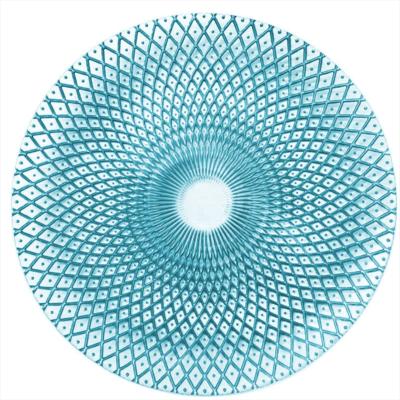 China Wholesale Glass Charger Plates 12in Diamond Figure Design Dinner Plates for Wedding for sale