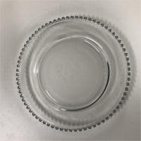 China Clear Glass Beaded Charger Plates for Weddings 32cm 27cm 21cm Gold Silver for sale