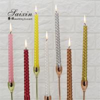 China ZT-C012 Non-Drip Taper Candle 2.2cm x 27cm Flameless Paraffin Wax for Weddings and Events for sale