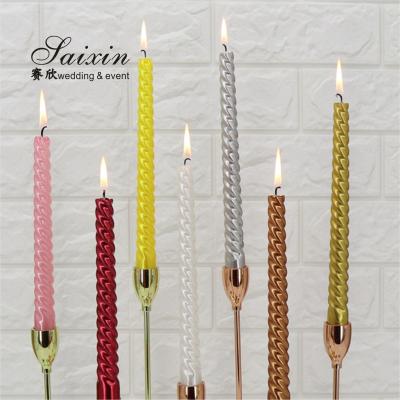 China ZT-C012 Non-Drip Taper Candle 2.2cm x 27cm Flameless Paraffin Wax for Weddings and Events for sale