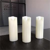 China Battery Operated LED Pillar Candles with Flickering Flame Effect - 15cm & 8cm Sizes for Wedding Candelabras for sale