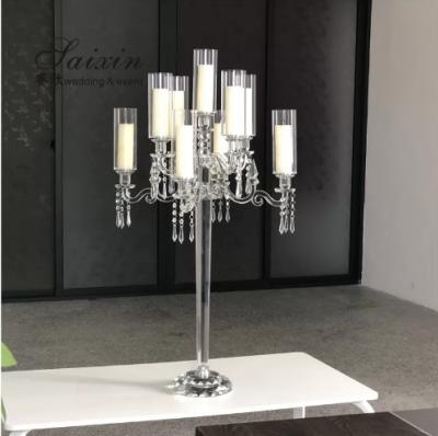 China 9 Arm Crystal Candelabra with Metal Frame - 10 Piece Minimum Order, 1000 Monthly Capacity for sale