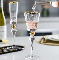 China Clear Glass Wedding Goblets - 96 Piece Minimum Order, 10,000 Monthly Capacity Champagne Glasses for Formal Events for sale