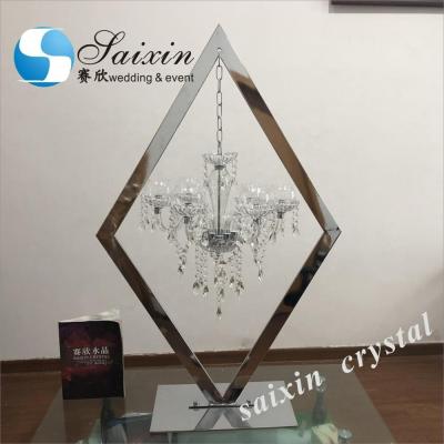 China Saixin Metal and Crystal Candelabra - 50cm Height with 10 Candle Holders for Home Decoration for sale