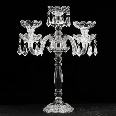 China Crystal Glass Candelabra 132cm Clear 13-Arm Centerpiece for Weddings and Formal Events for sale