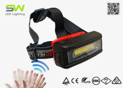 China 2W COB LED Rechargeable Motion Sensor Headlamp 200 Lumens 1200mAh Battery for sale