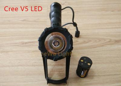 China Battery Powered Handheld Spotlight 500 LM Output 500M Beam Distance IP66 Waterproof with 120-Degree Adjustable Stand for sale