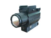 China 500 Lumen Tactical Rail Mount Flashlight with Laser Sight - 200m Beam, 25h Runtime, IP64 Waterproof for sale