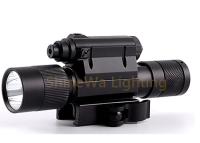 China 800 Lumen Tactical Flashlight with Laser Sight for Rifle Mounting | 300m Beam & 38hr Runtime for sale