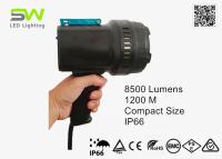 China 8500 Lumens Handheld Rechargeable LED Spotlight 1200m Beam Distance IP66 for sale