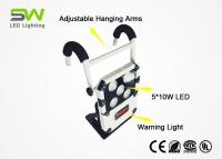 China 5000 Lumens 50W Portable Rechargeable LED Work Light with Adjustable Hanging Arms for sale
